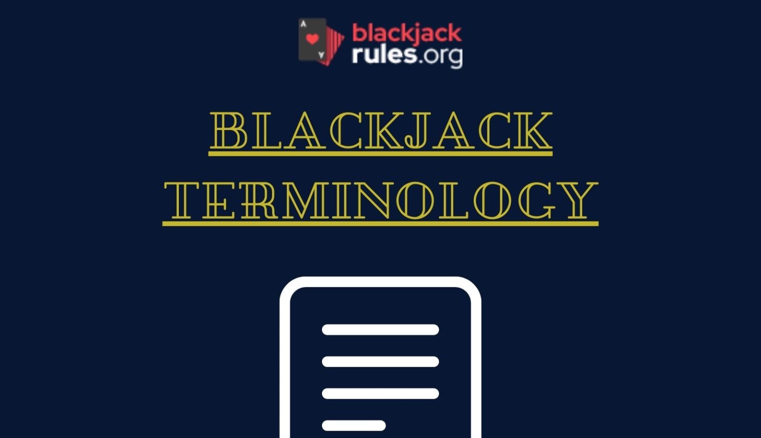 Blackjack Terminology - blackjackrules.org